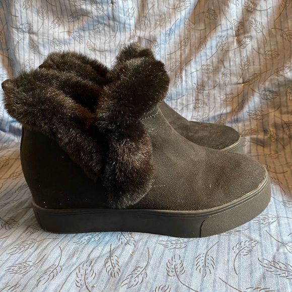 J Slides | Shoes | J Slides Sean Faux Fur Ankle Booties Size 8 | Poshmark
